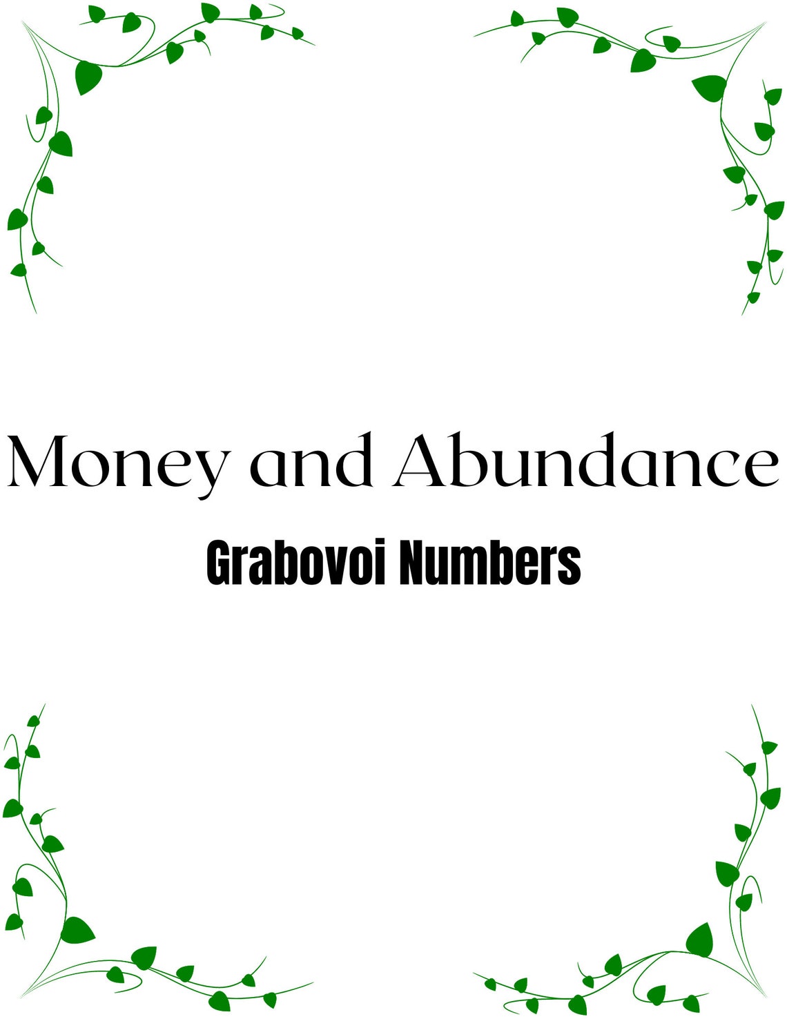 Grabovoi Codes for Money and Abundance - Etsy
