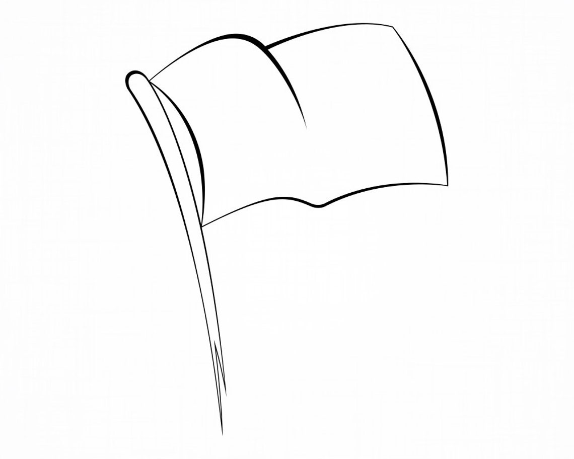 Waving Flag Outline Svg Flag Svg Flag Cut Files Flag | Etsy