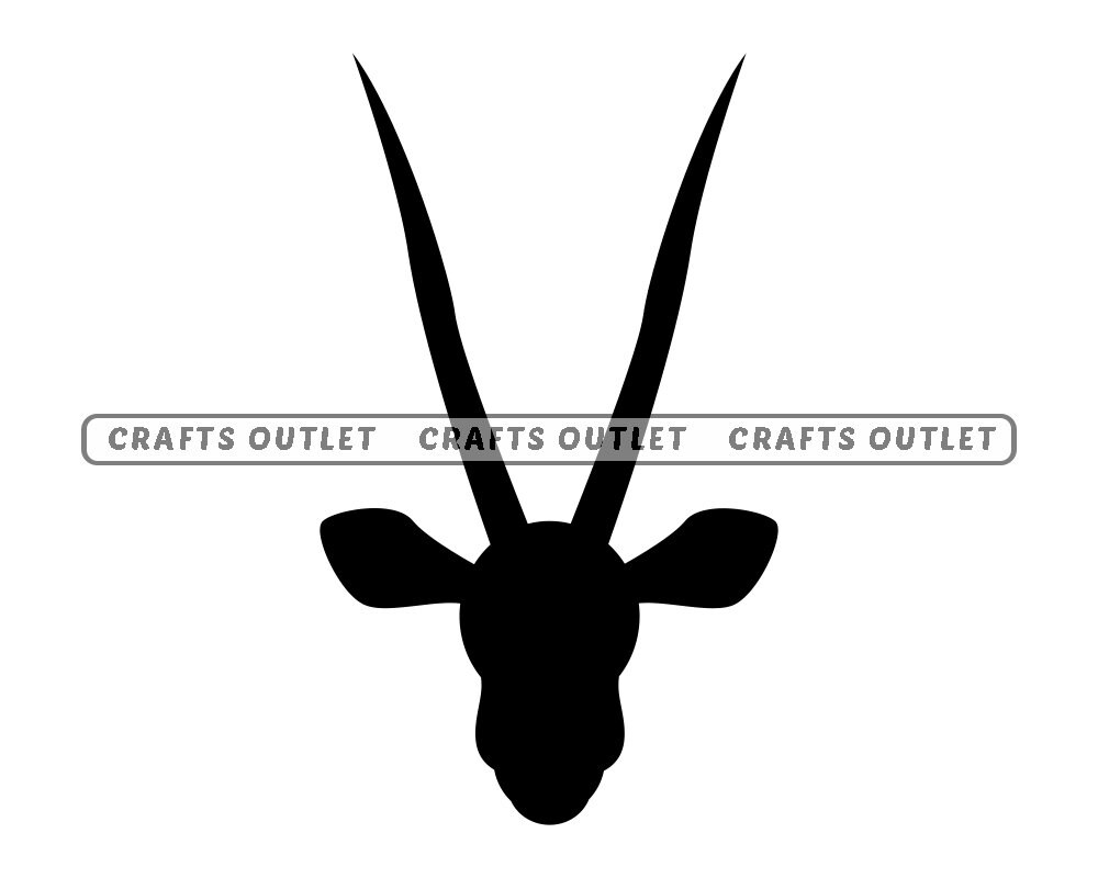 Antelope Silhouette Stencil