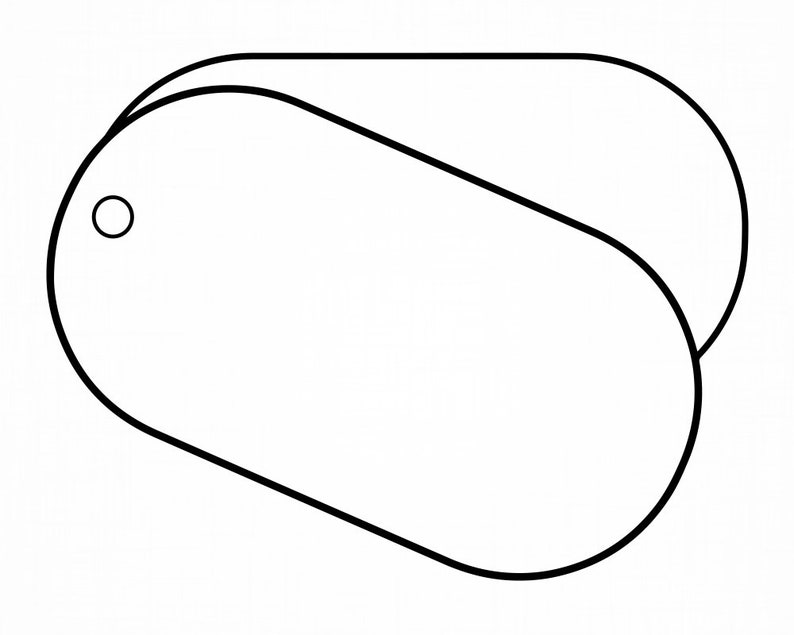 Dog Tags Outline Svg Dog Tags Svg Pet Svg Dog Tags Cut | Etsy