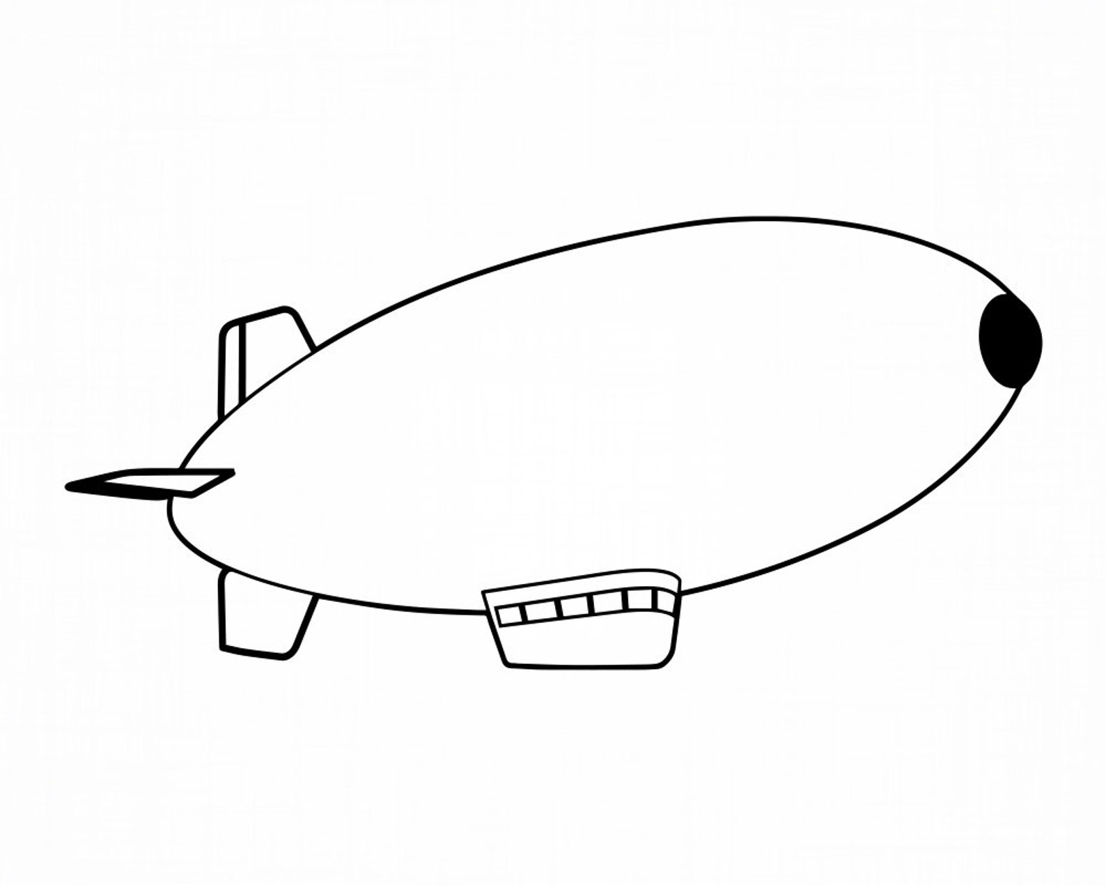 Blimp Outline Svg Blimp Svg Blimp Cut Files Blimp Clipart | Etsy India