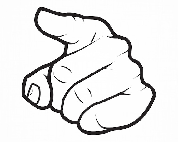 Pointing Cut Files Pdf Eps Pointing Finger #2 Svg Pointing Svg Dxf ...