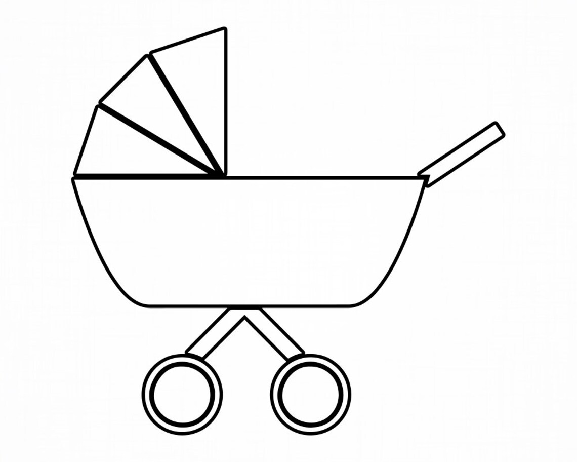 Baby Stroller Outline Svg Baby Stroller Svg Carriage Svg | Etsy