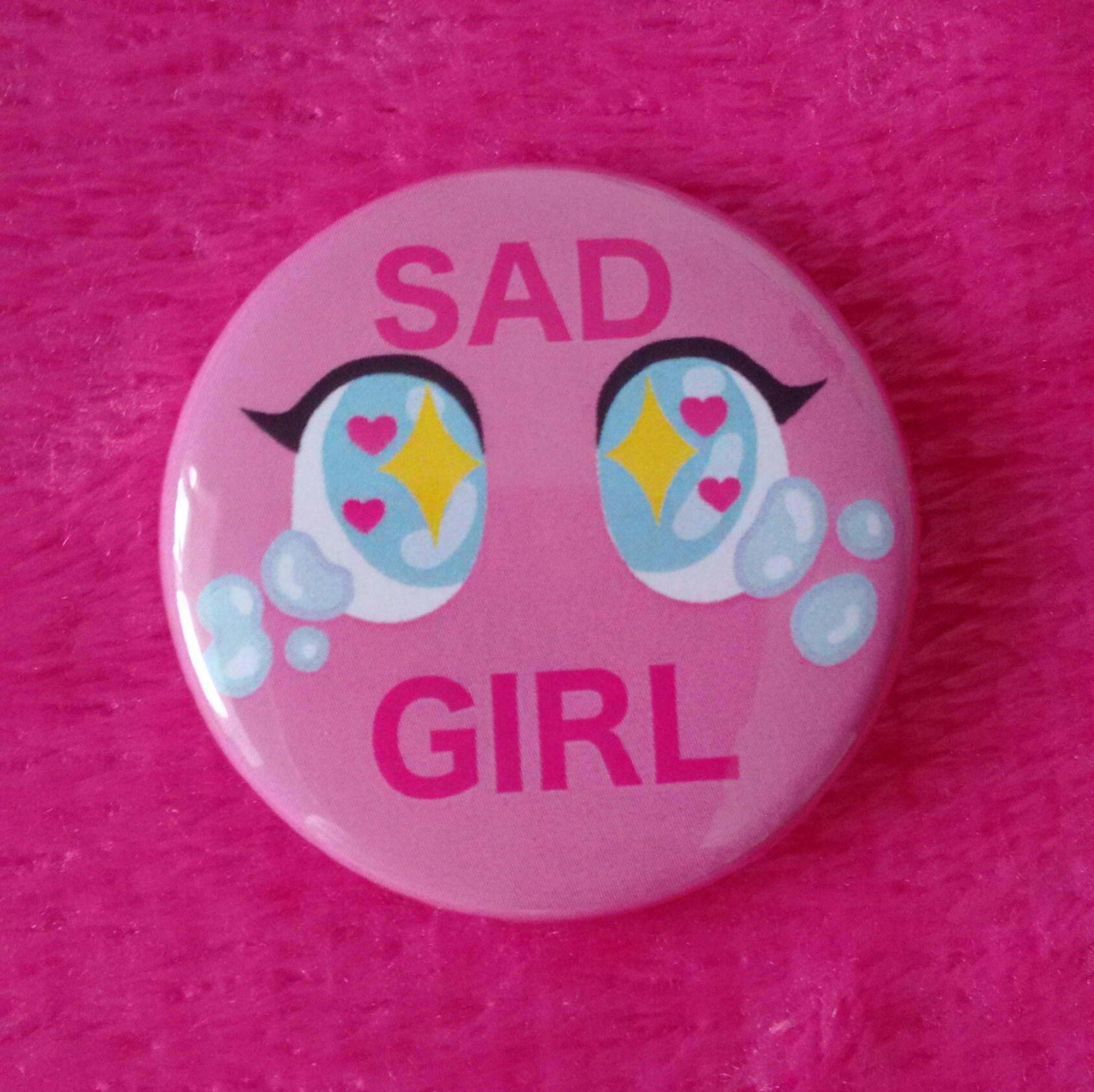 Sad Girl and Magical Girl Badges - Etsy