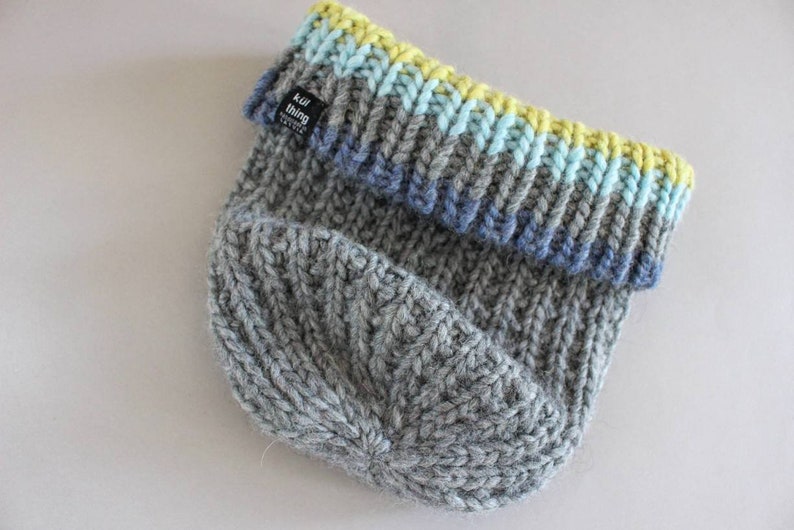 Wool Chunky Knit Cuffed Hat Hand Knit Hat Warm Winter Toque - Etsy