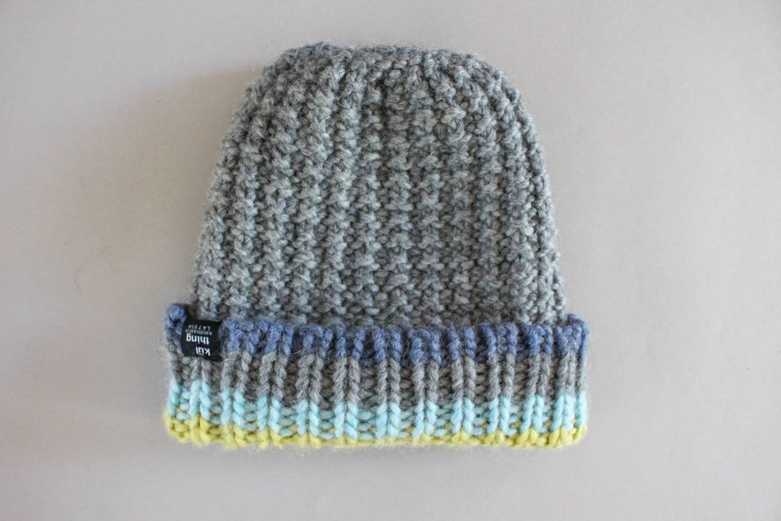 Wool Chunky Knit Cuffed Hat Hand Knit Hat Warm Winter Toque - Etsy