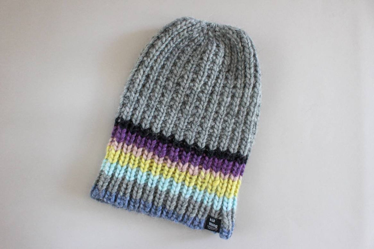 Wool Chunky Knit Cuffed Hat Hand Knit Hat Warm Winter Toque - Etsy