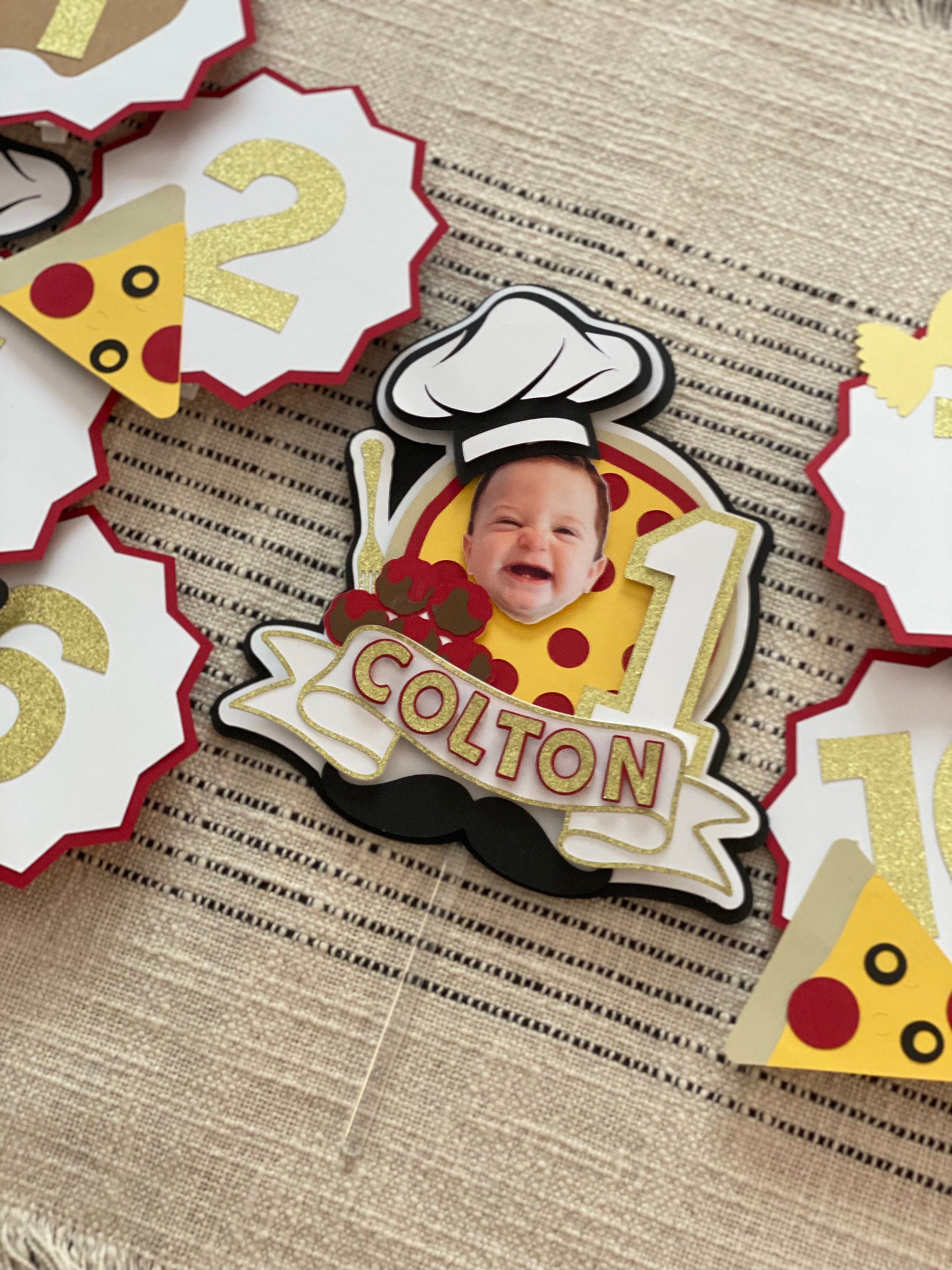 Pizza Cake Topper First Birthday Cake Topper Smash Cake - Etsy