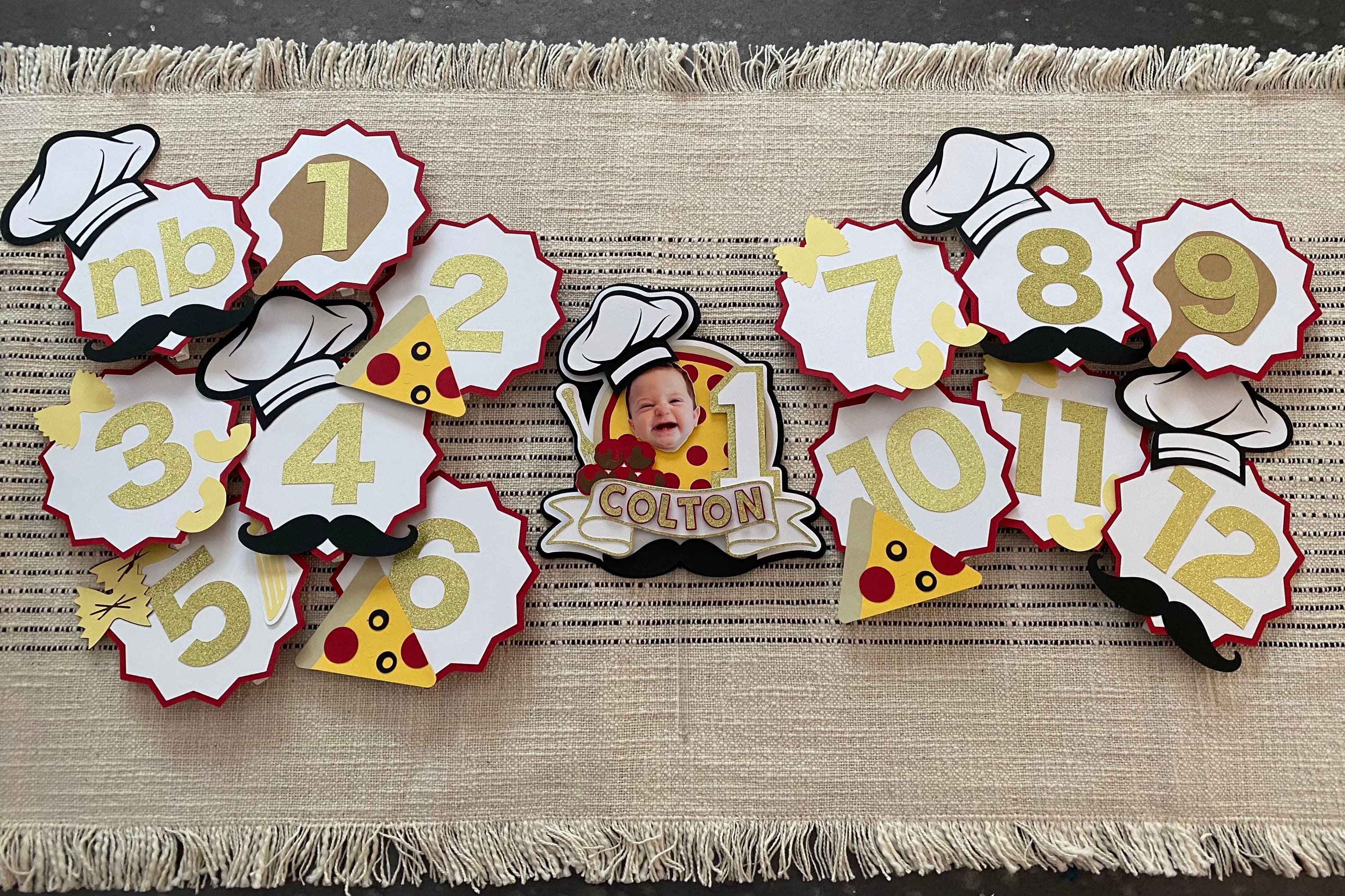 Pizza Cake Topper First Birthday Cake Topper Smash Cake - Etsy