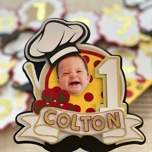 Pizza Cake Topper First Birthday Cake Topper Smash Cake | Etsy