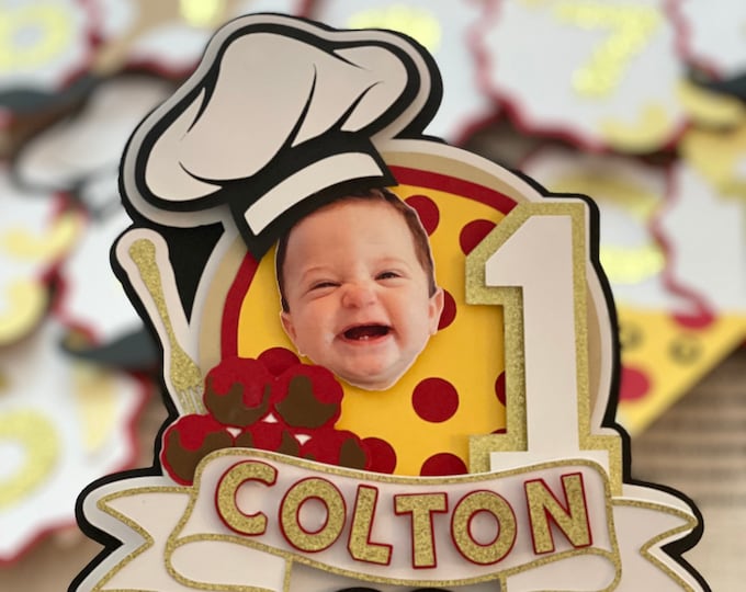 Pizza Cake Topper | First Birthday Cake Topper | Smash Cake Topper ...