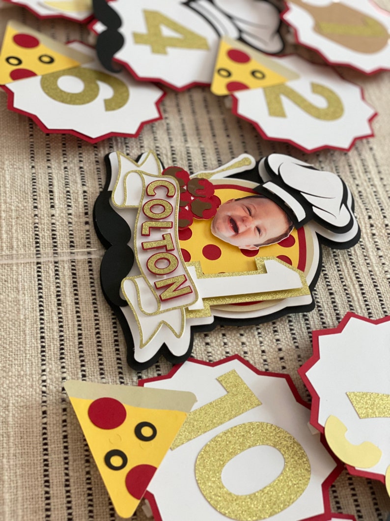 Pizza Cake Topper First Birthday Cake Topper Smash Cake | Etsy