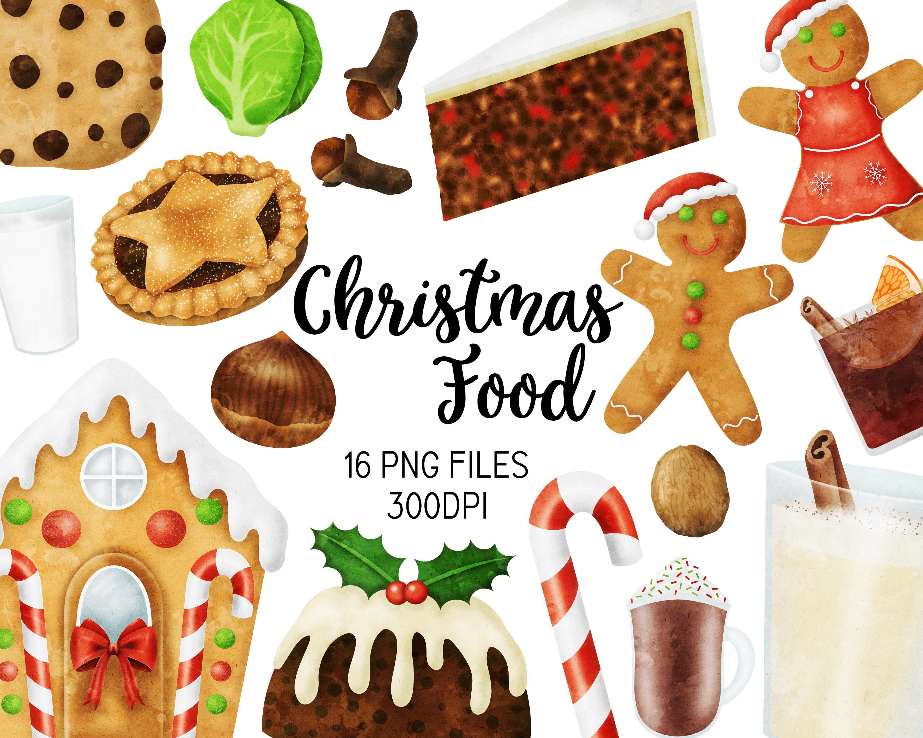 Christmas Baking Border Clip Art