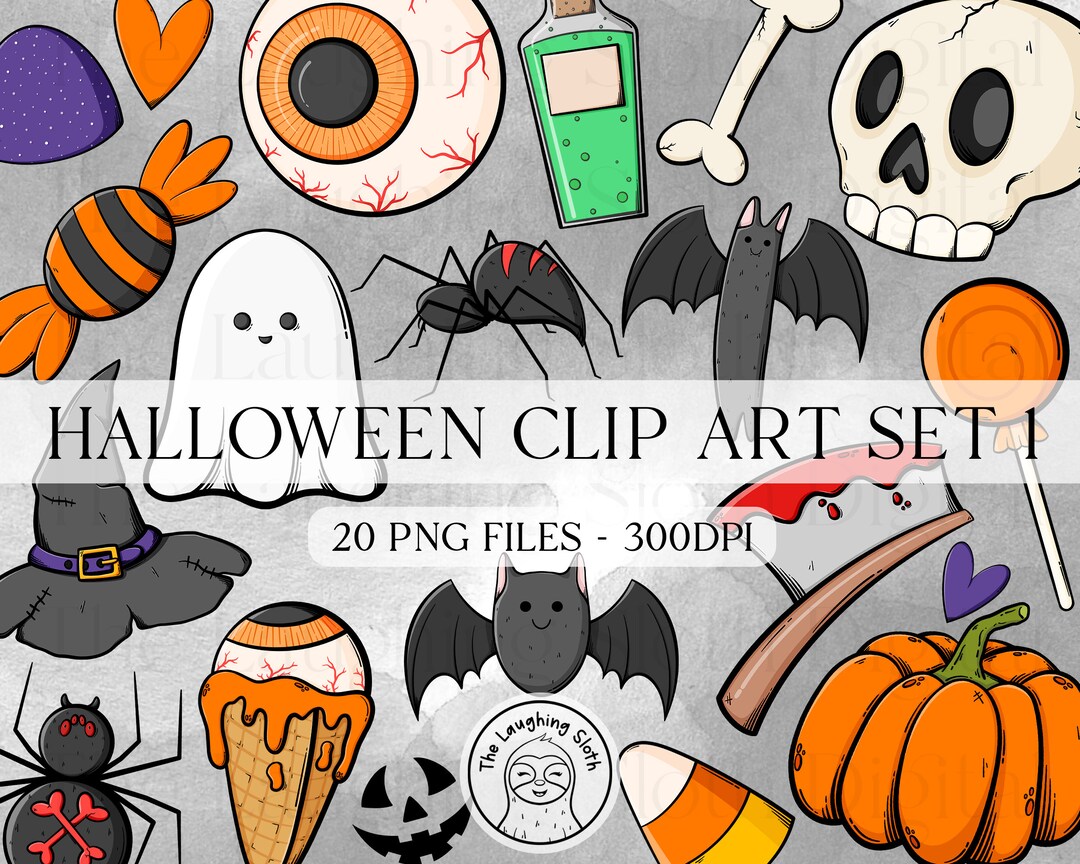 Buy Halloween Clipart Cute Bat Clipart Fall Clipart Hand Drawn ...