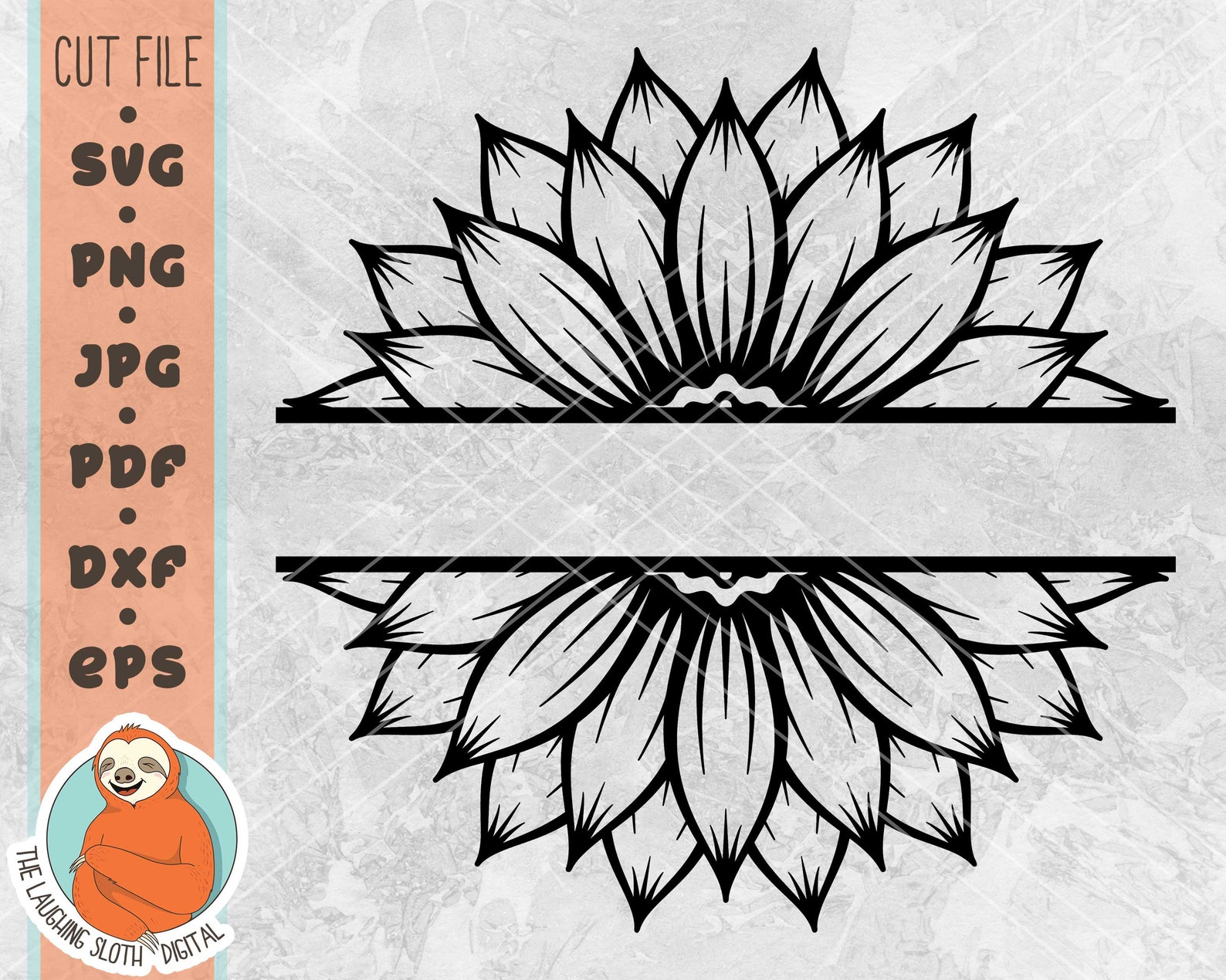 Split Sunflower SVG Boho Gift Idea SVG File Sunflower | Etsy