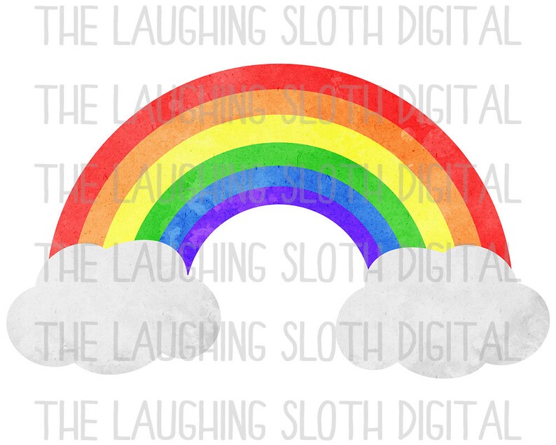Watercolor Weather Clip Art Watercolour Rainbow Art Download - Etsy UK