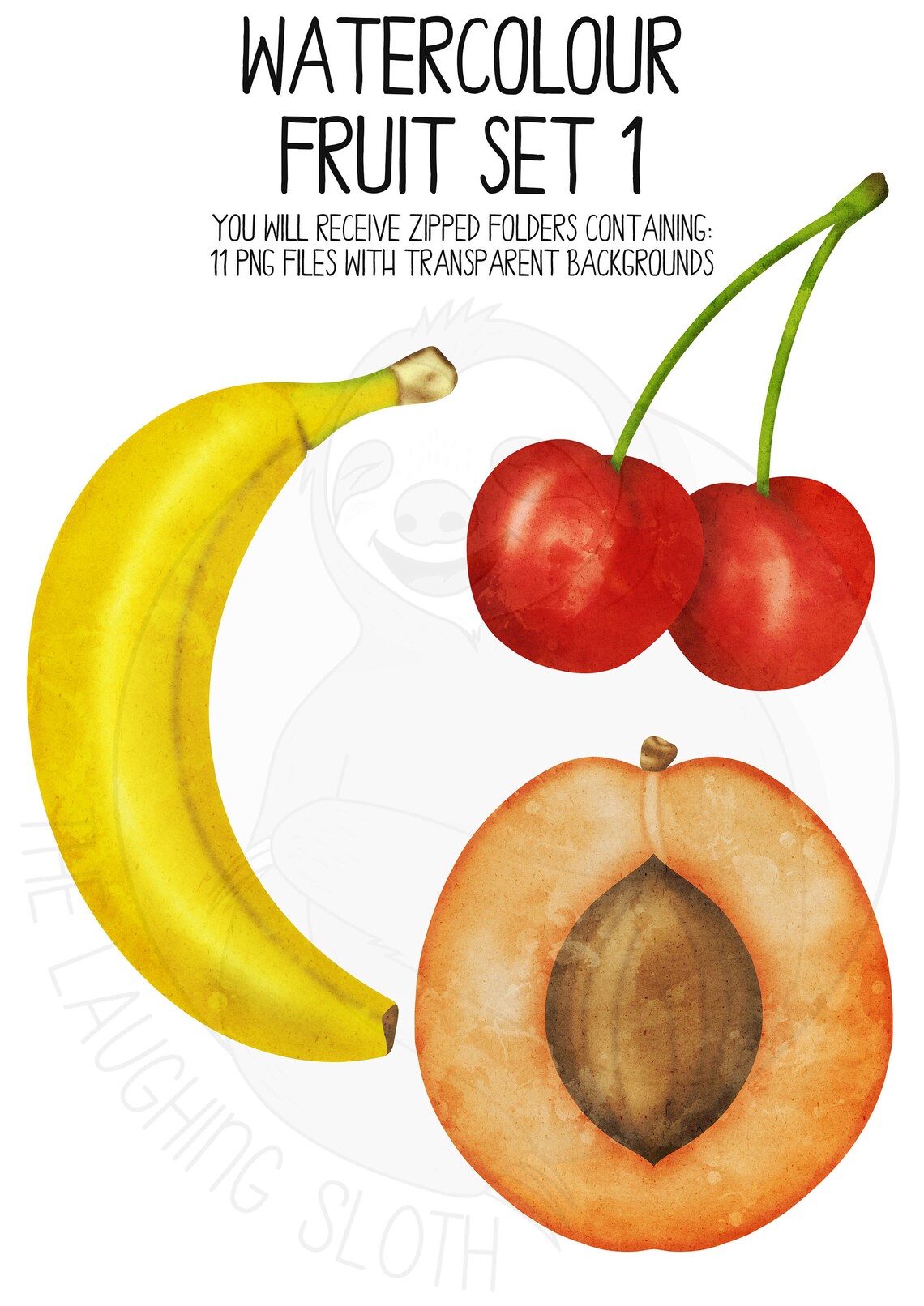 Watercolor Fruit Clip Art Watercolour Food Art Download - Etsy