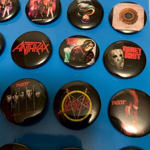 80's Heavy Metal Band Pins, Badges - Etsy