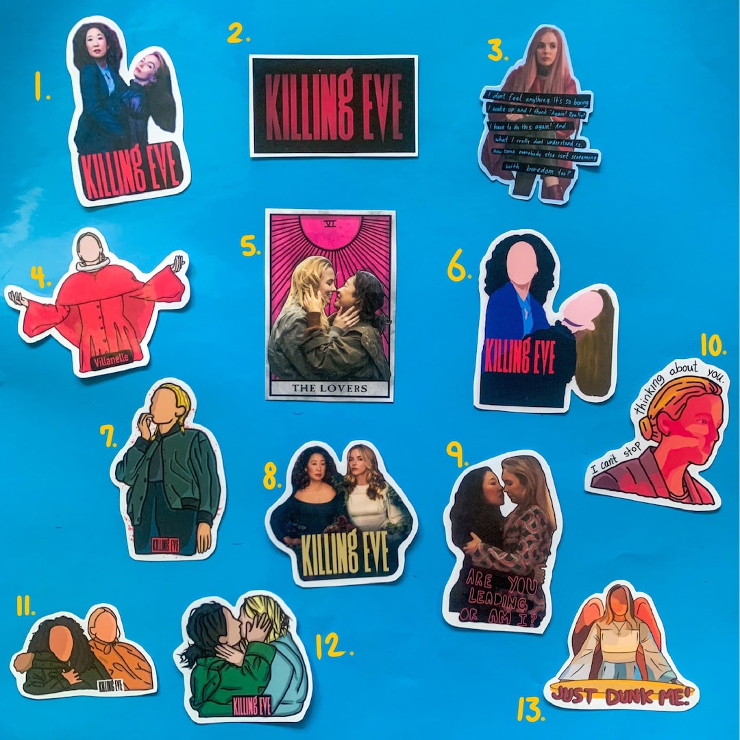 Killing Eve Stickers, Villanelle, Eve Polastri, Villaneve, Villanelle ...