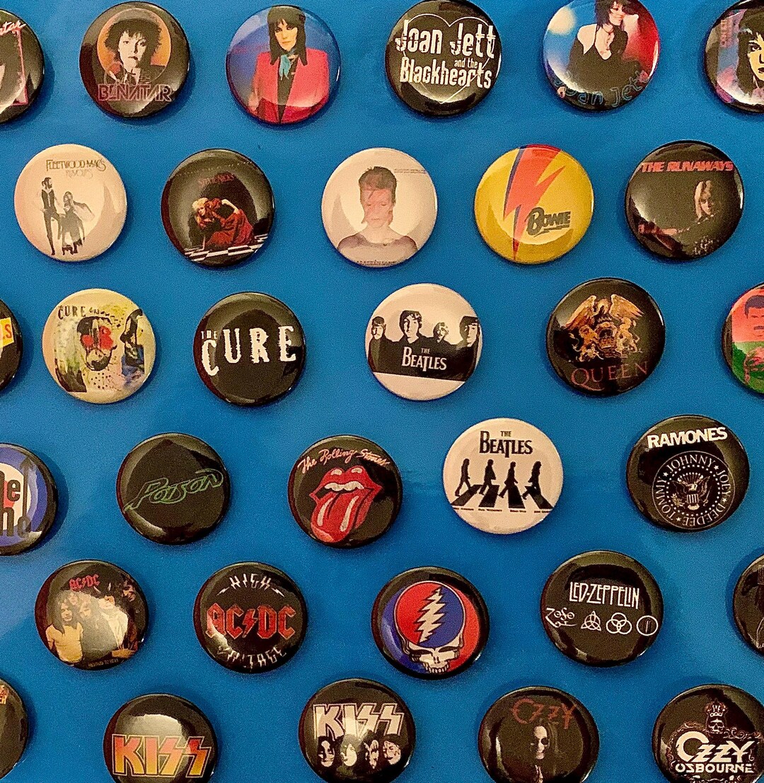 Vintage Rock Band Pinback Buttons, Punk, Alternative, Classic Rock - Etsy