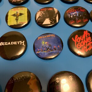 80's Heavy Metal Band Pins, Badges - Etsy