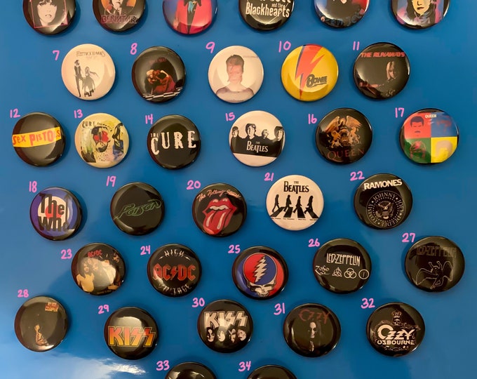 Rock Band Pins, Band Pins, Rock Pins - Etsy
