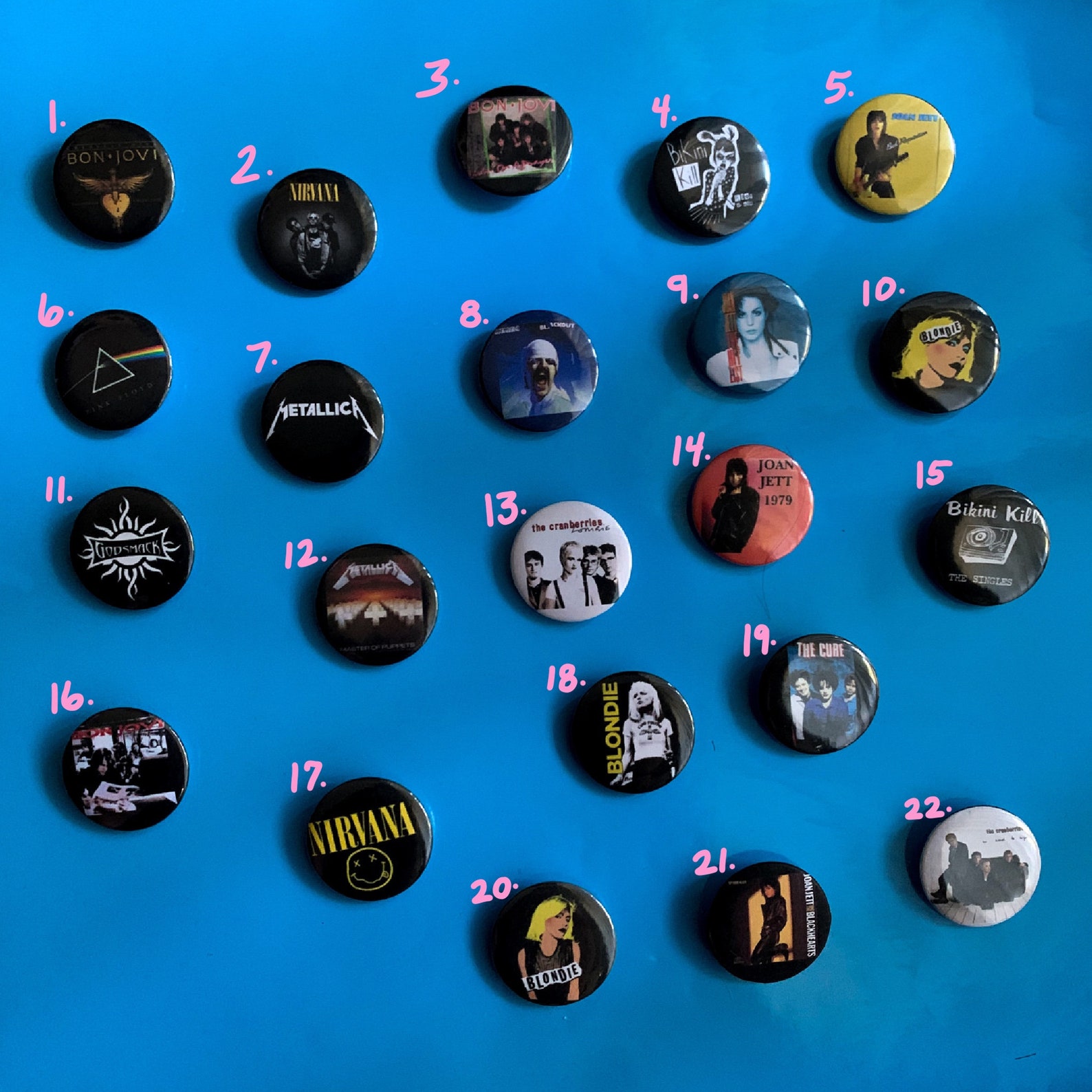80's and 90's Rock Band Pins Buttons Badges - Etsy Canada