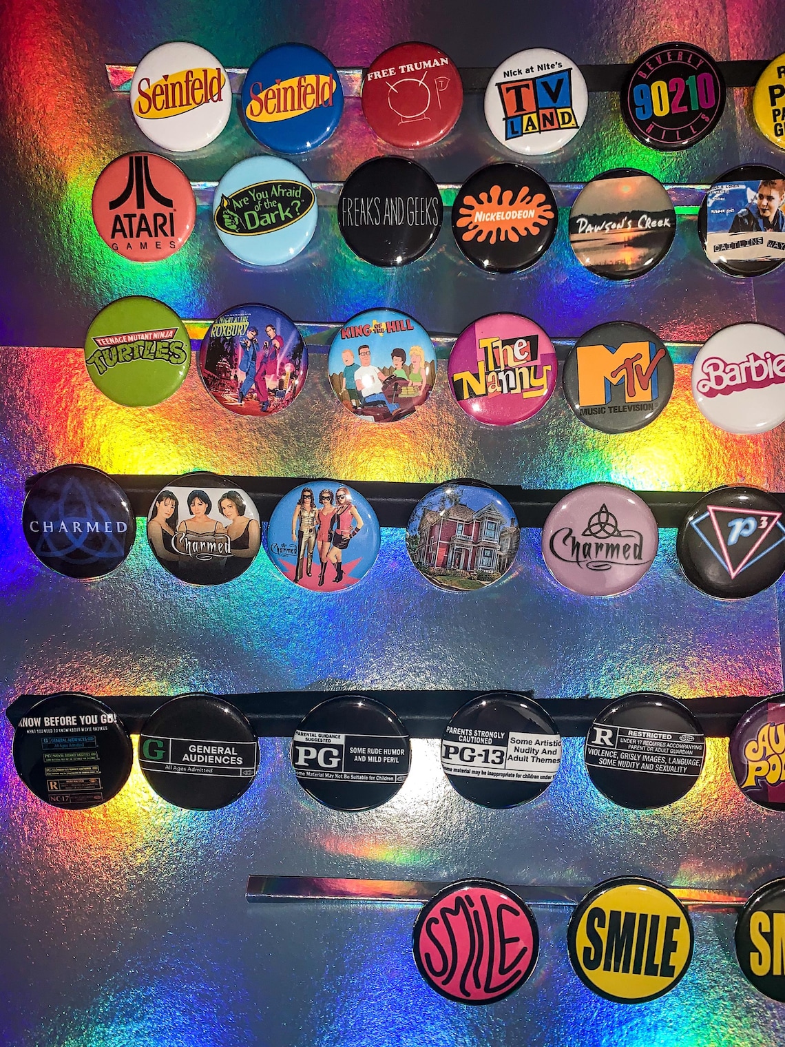 90s Style Pinback Buttons, Nostalgic, Pins, Music Buttons, Tv Shows, - Etsy