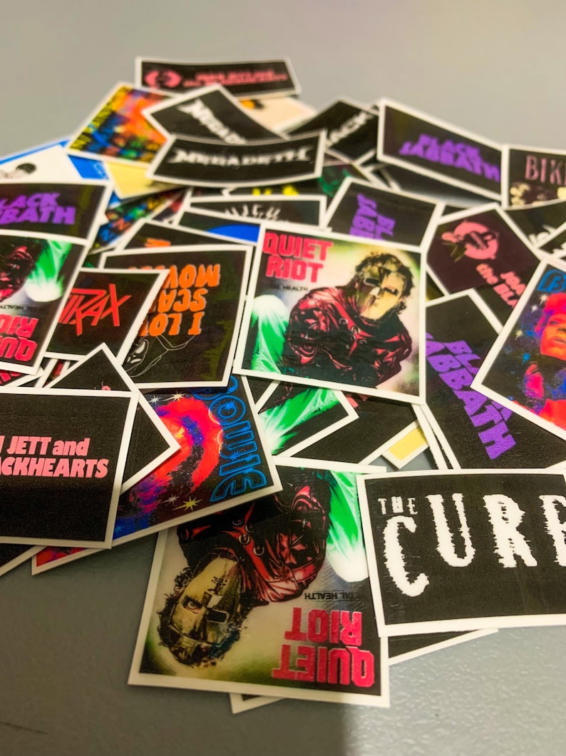 Music Band Stickers, Rock, Pop, Grunge, 80s, 90s, 2000s, Nostalgic ...
