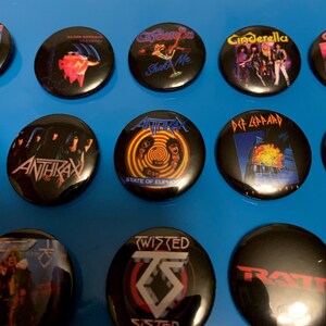 80's Heavy Metal Band Pins, Badges - Etsy