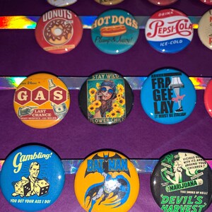 Vintage, Retro Band Pins, Custom, Badges, Dolly, Diner, Music Pinbacks ...