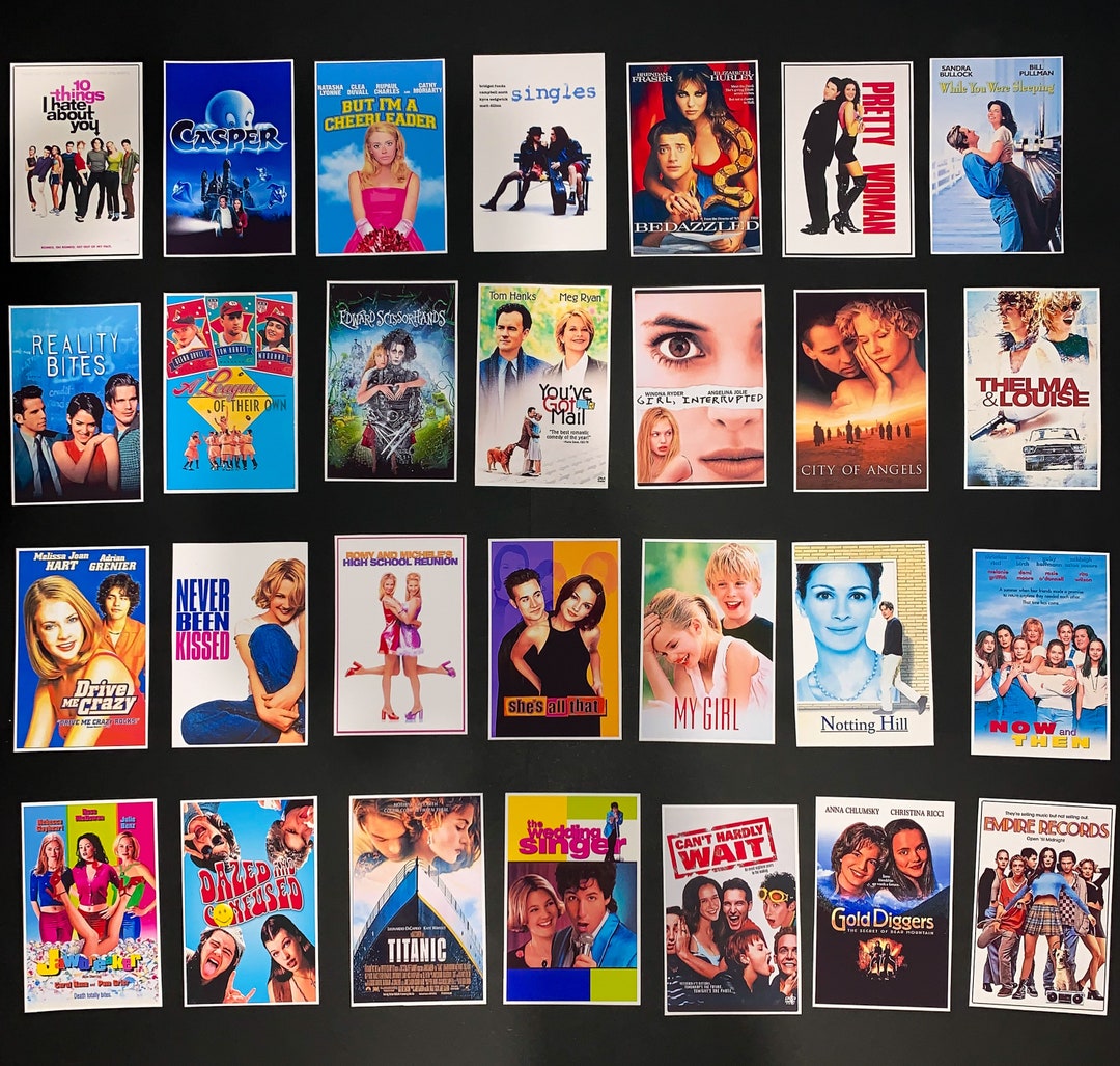 90’s Cult Classic / Romcom Posters, Matte Finish, Magnet Cardstock ...