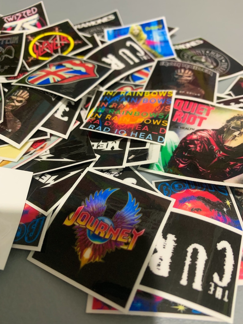 Music Band Stickers, Rock, Pop, Grunge, 80s, 90s, 2000s, Nostalgic ...