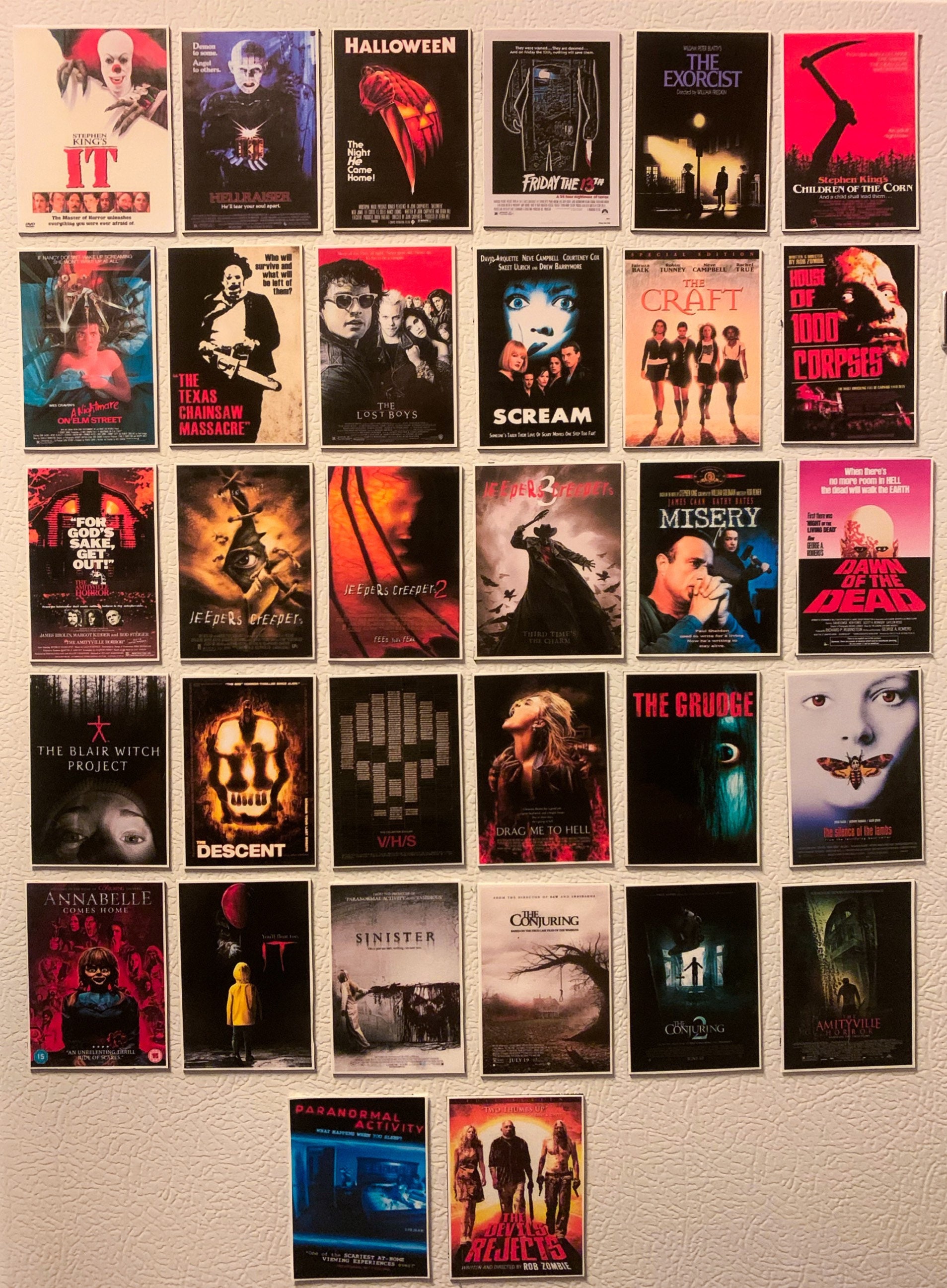 Mini Horror/scary Movie Posters Magnet Movie Posters 2x3 in - Etsy