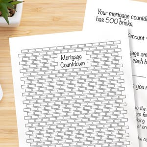 Mortgage Countdown Printable Coloring Sheet - Small Bricks - Etsy