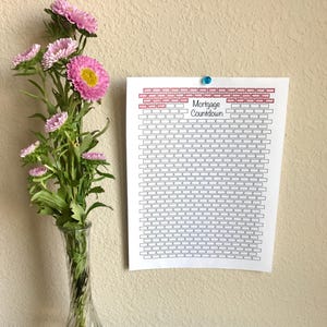 Mortgage Countdown Printable Coloring Sheet - Small Bricks - Etsy