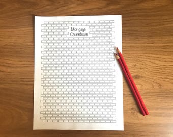 Debt Countdown Printable Coloring Sheet Herringbone | Etsy