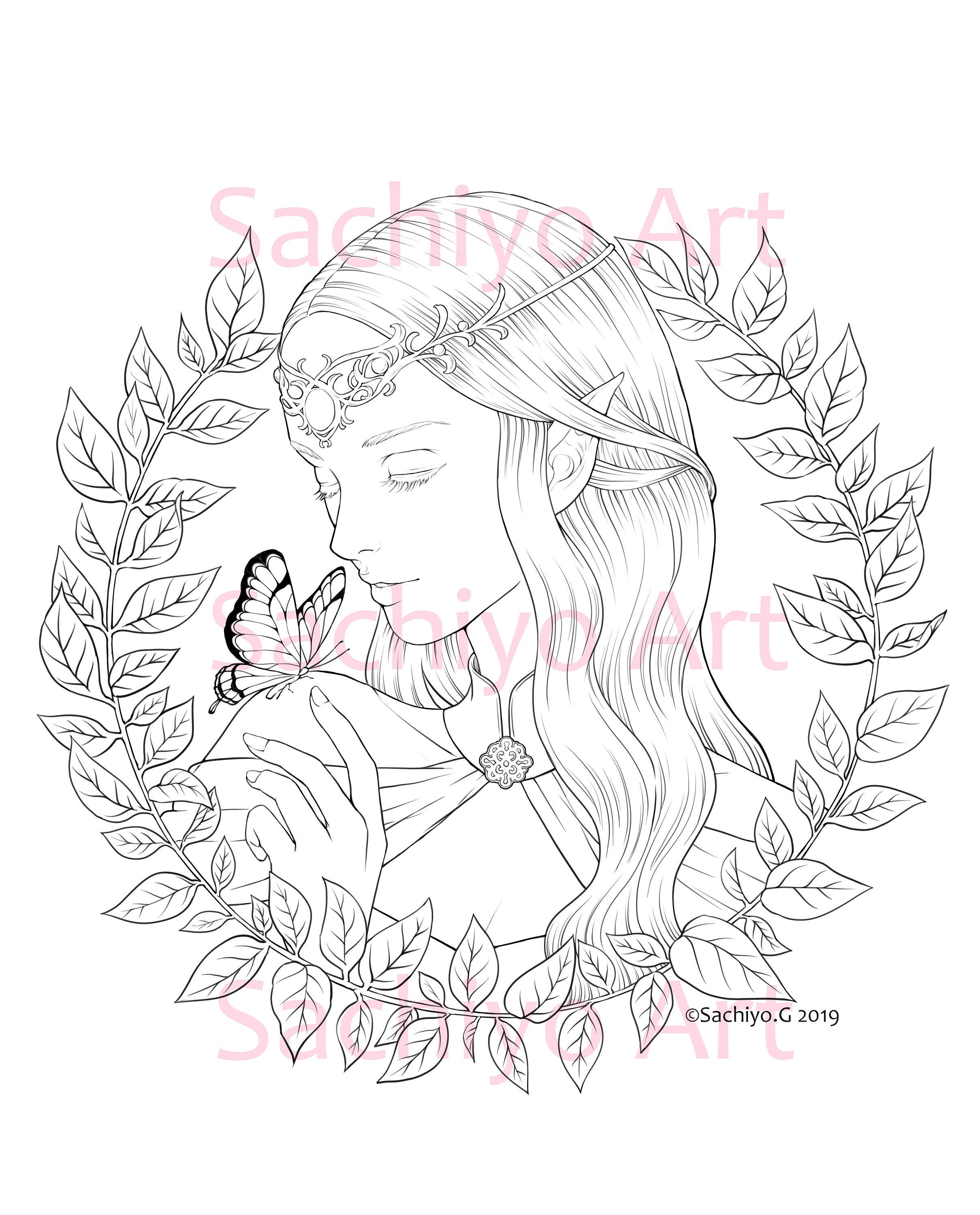 Coloring Page Set [evergreen] - Etsy