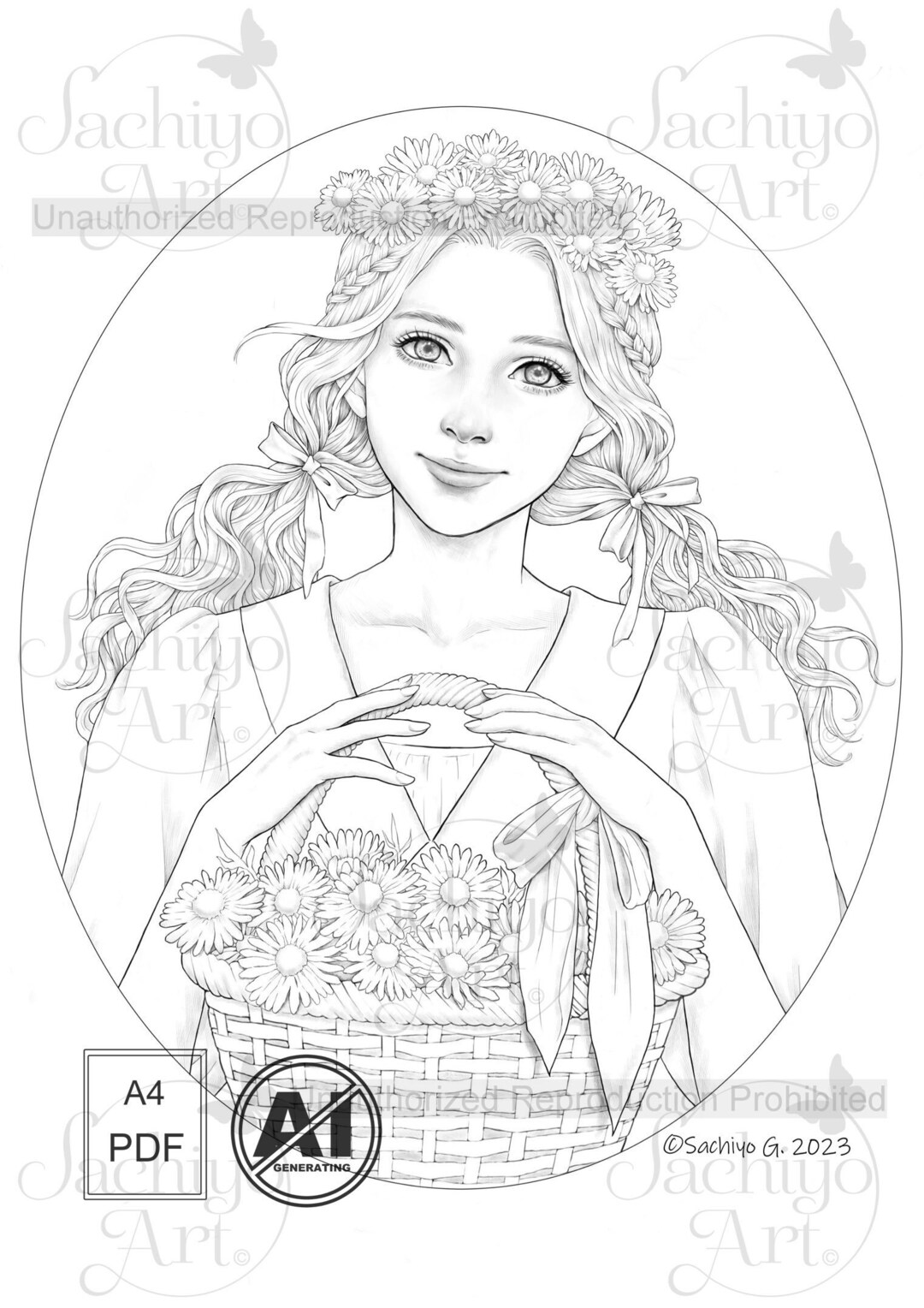 Coloring Page Set [daisies] - Etsy