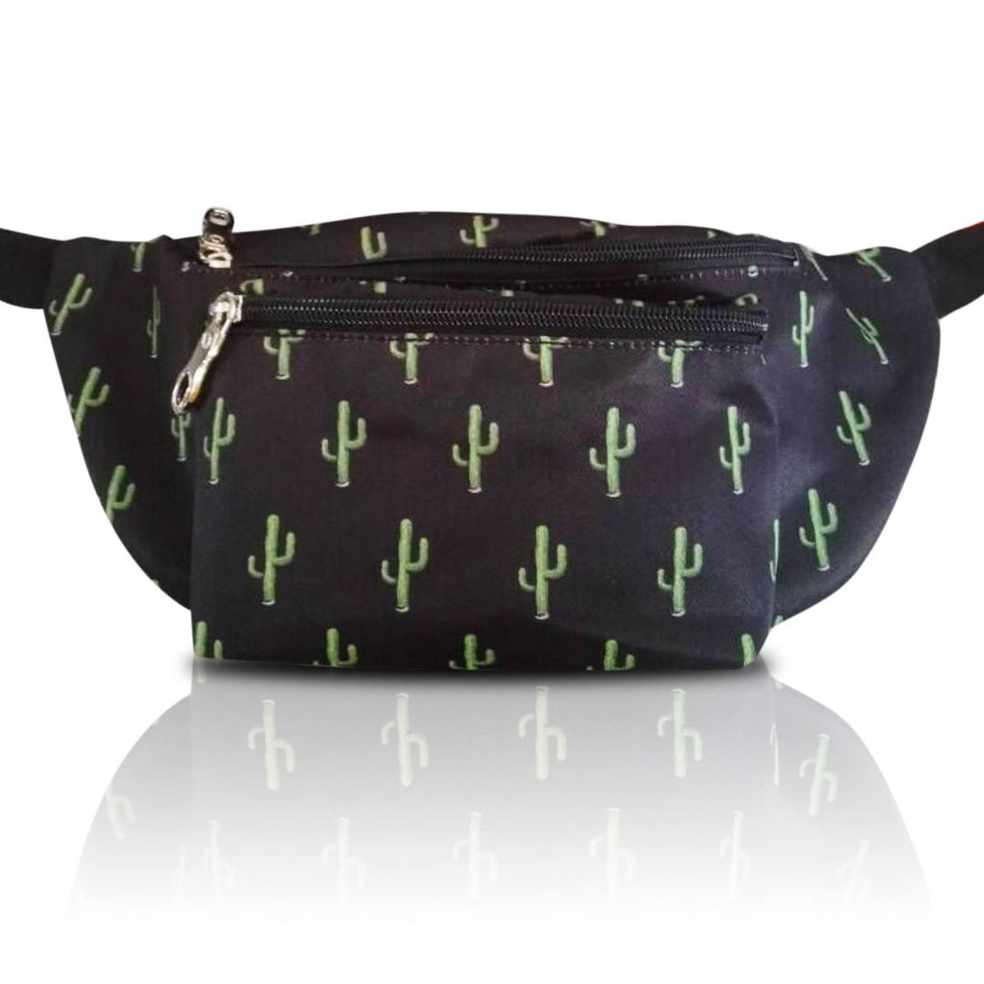 Cactus Fanny Pack | for Ladies | for Men | Festival Fanny Packs | Black ...
