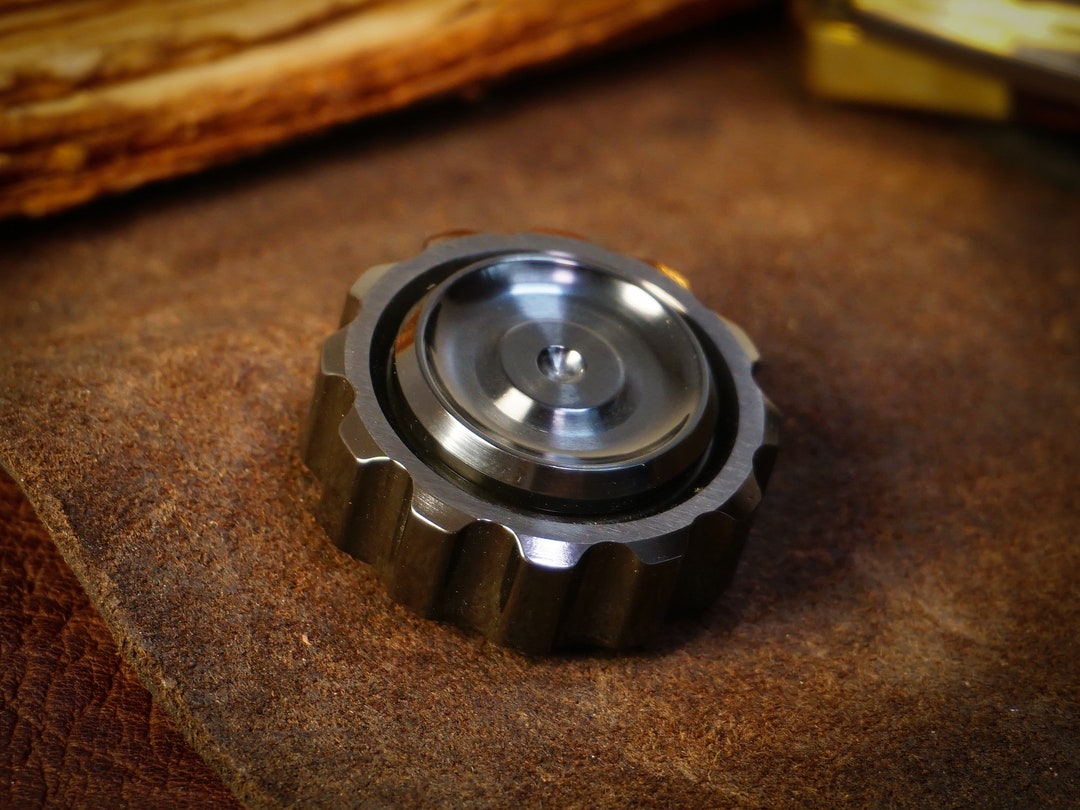Zirconium Cog Fidget Spinner - Black Polished ZR Zirc, High End Small ...