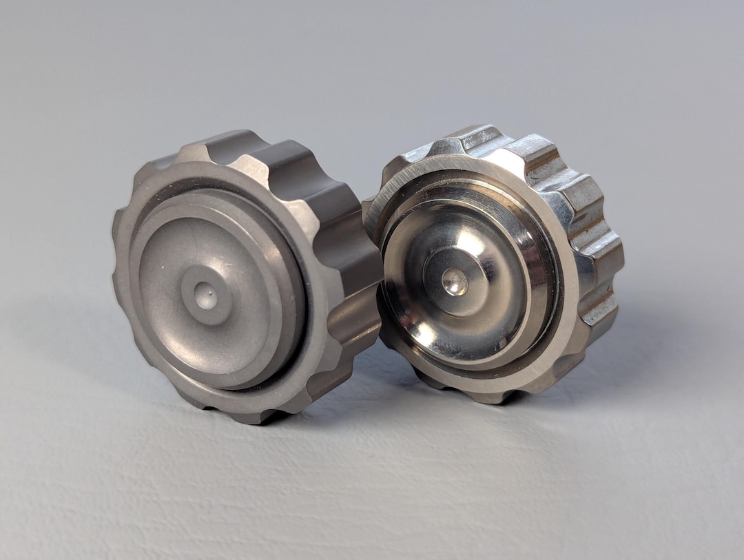 Titanium Cog Mini Fidget Spinner - Stonewash or Polished TI, High-end ...