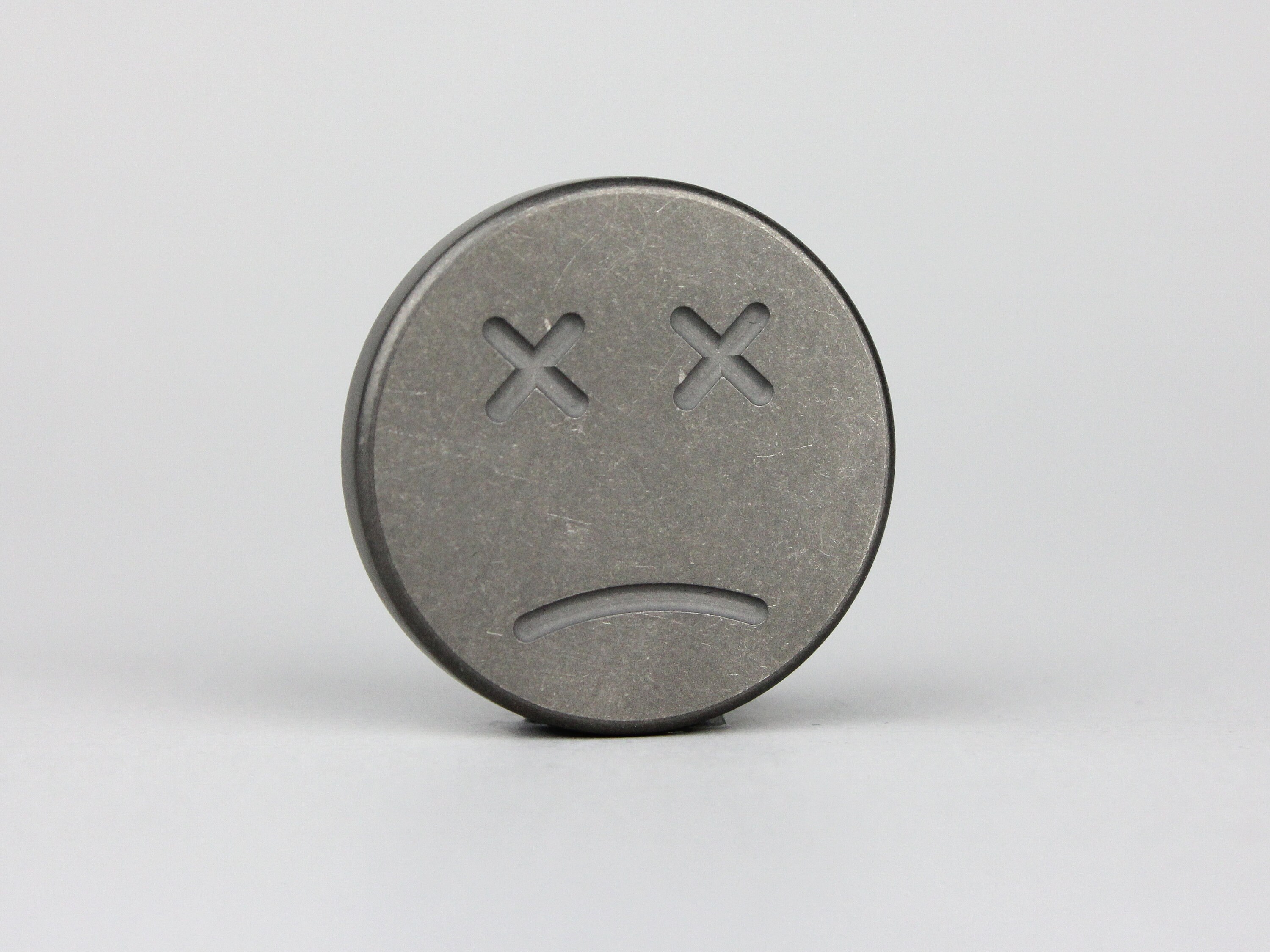 Happy Sad Coin Titanium EDC Worry Stone - Etsy