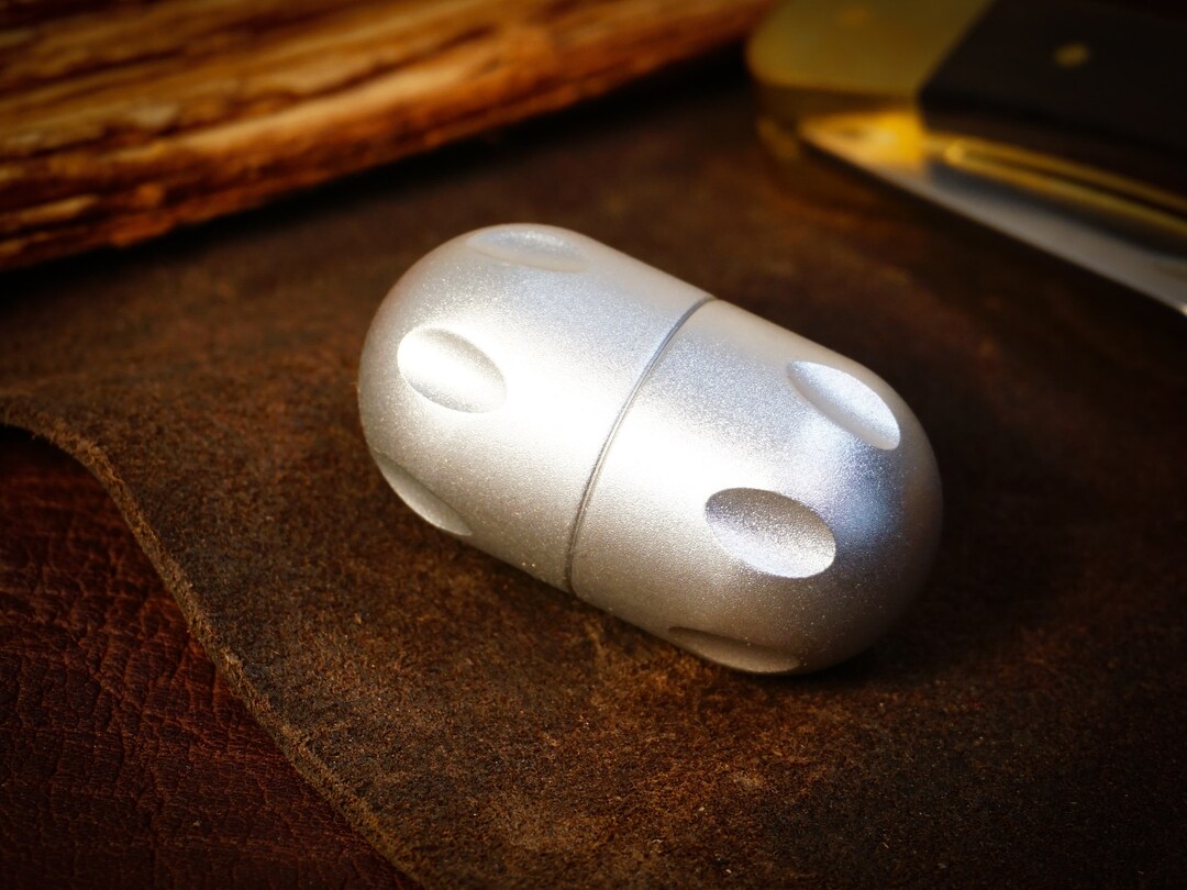 Capsule Fidget Clicker Metal Pill Shaped Haptic Rotating Clicker - Etsy