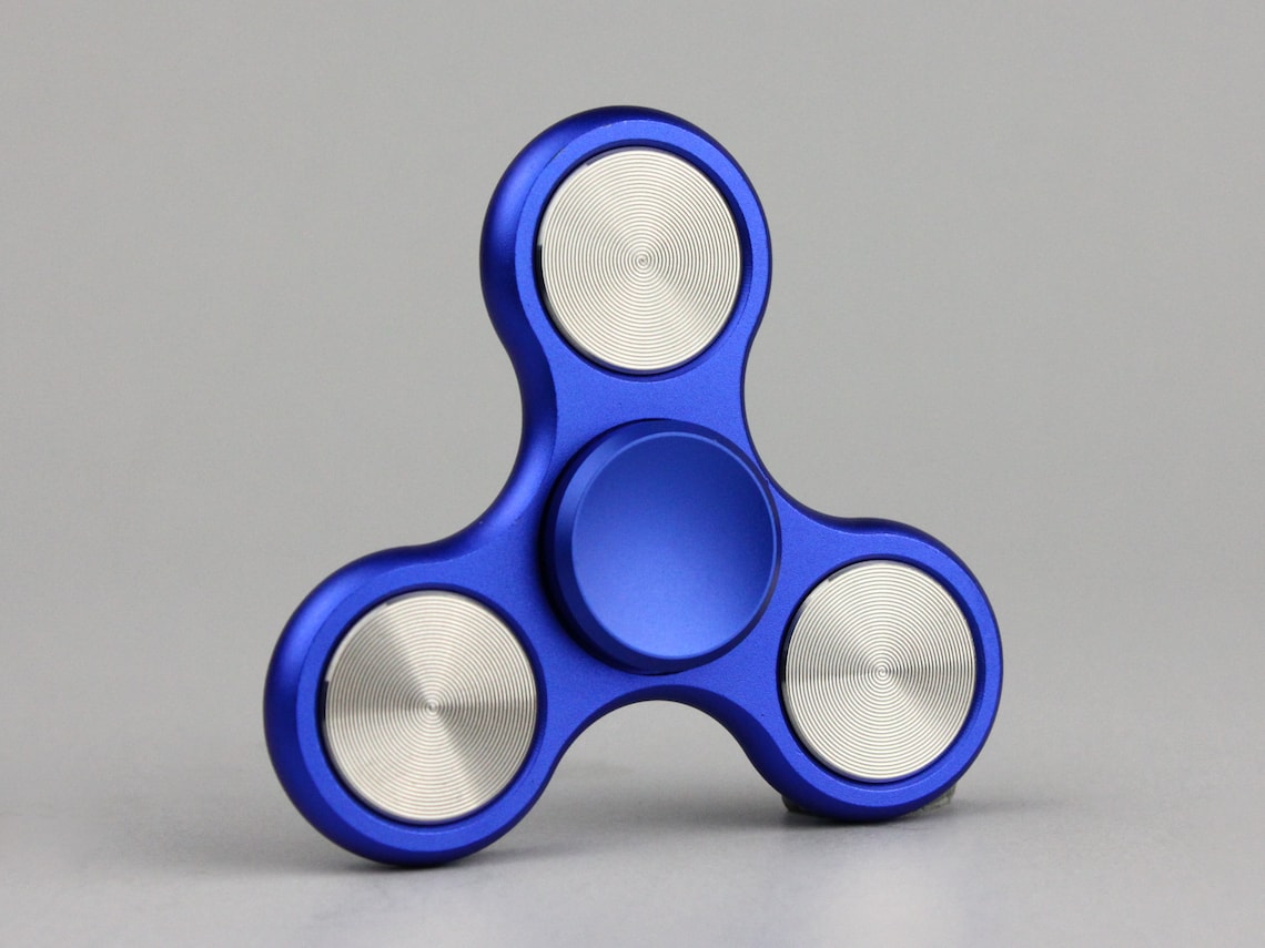 The Classic Fidget Spinner Tri Shape Silver or Black Hand - Etsy