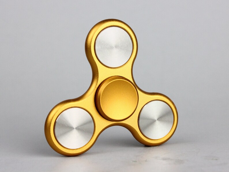 The Classic Fidget Spinner Tri Shape Silver or Black Hand - Etsy