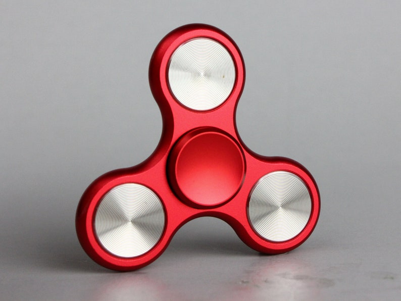 The Classic Fidget Spinner Tri Shape Silver or Black Hand - Etsy