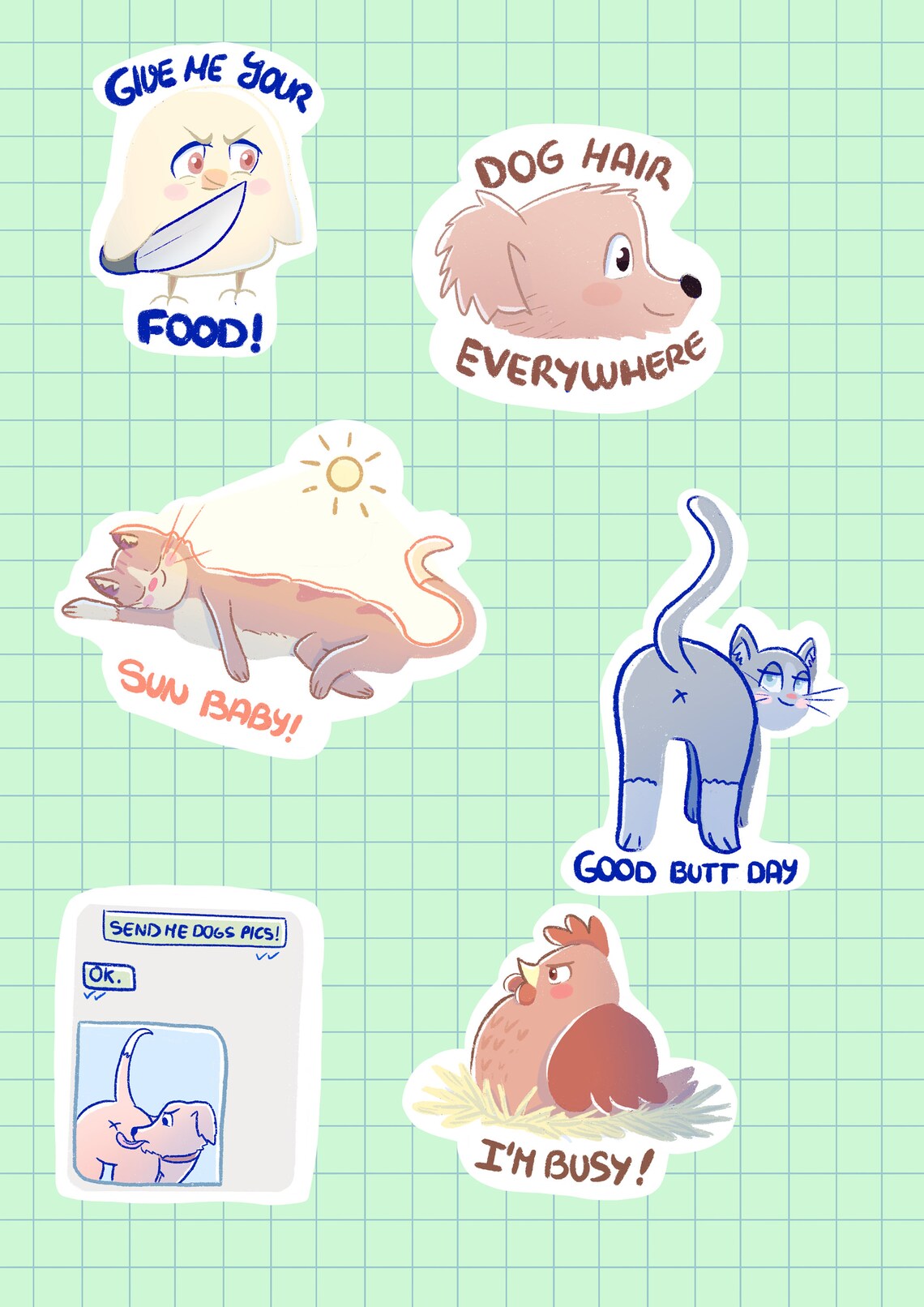 Pet stickers pack dog cat bird mascotas animales perro gato | Etsy