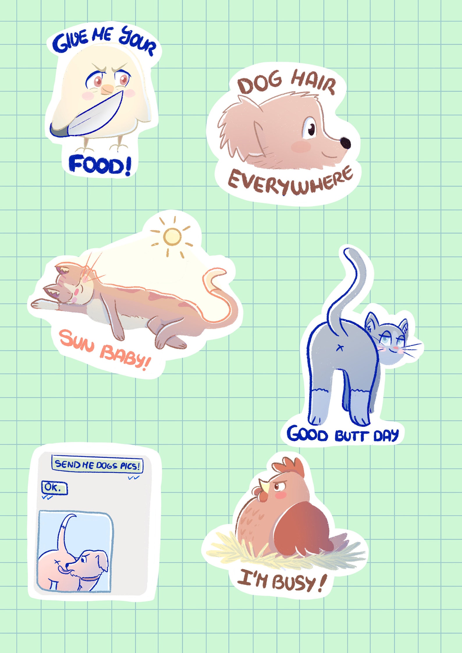 Pet stickers pack dog cat bird mascotas animales perro gato | Etsy