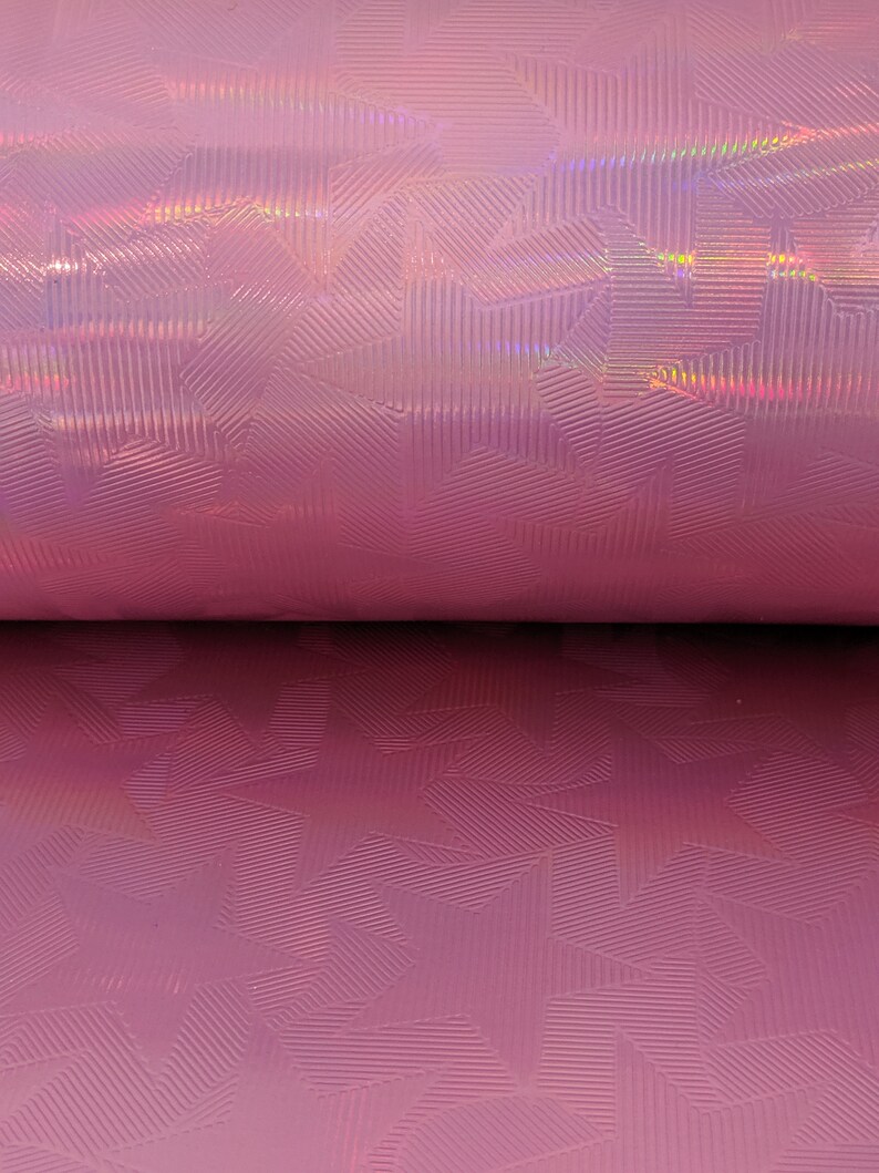 Holographic Star Burst Textured Canvas Sheet Silver Pink | Etsy